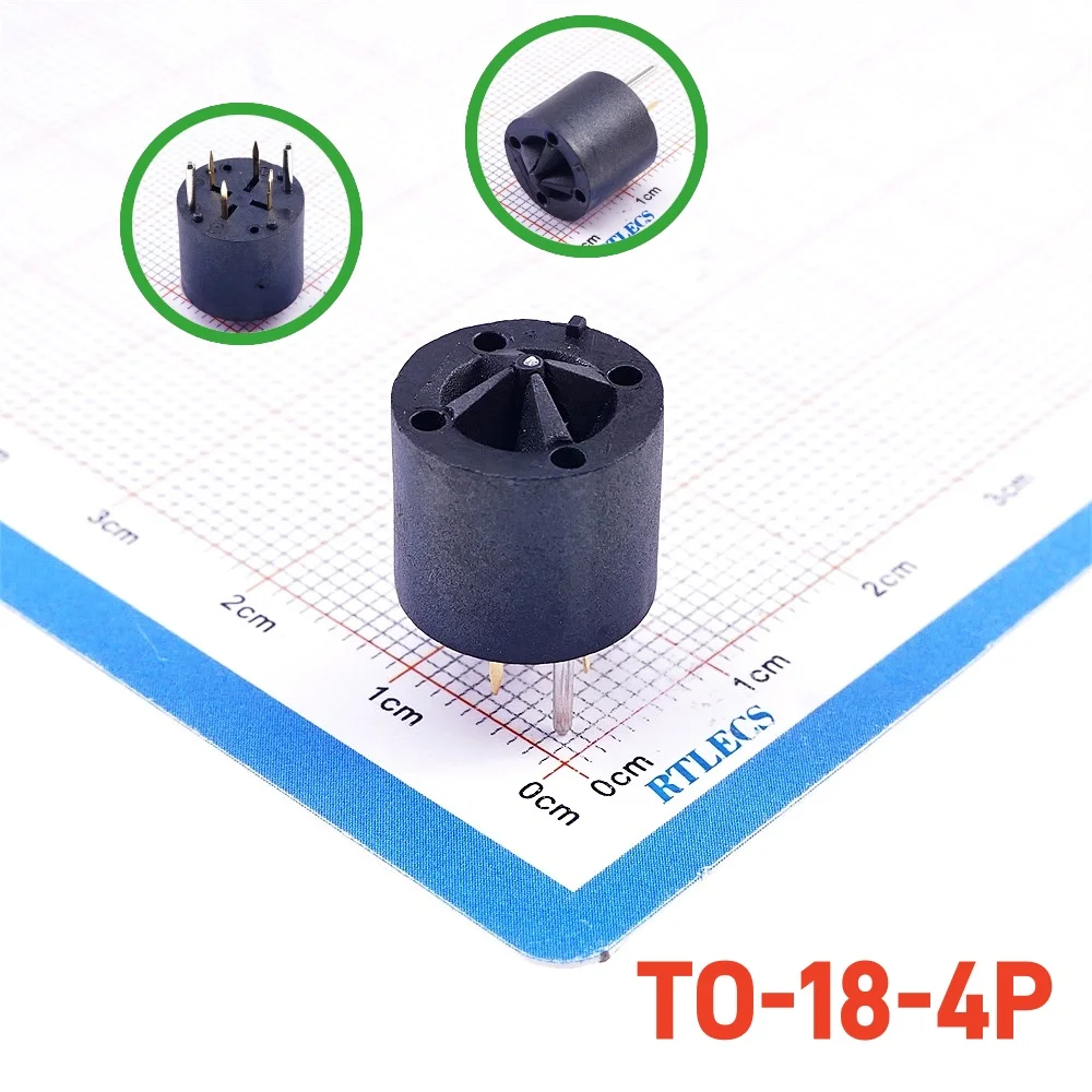 10-Pcs-Burn-In-Socket-4-Poles-TO-18-4-Pin-Gold-Plated-Diode-Transistor ...