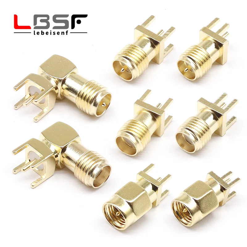SMA Female Jack Male Plug Adapter Solder Edge PCB Straight Right angle ...