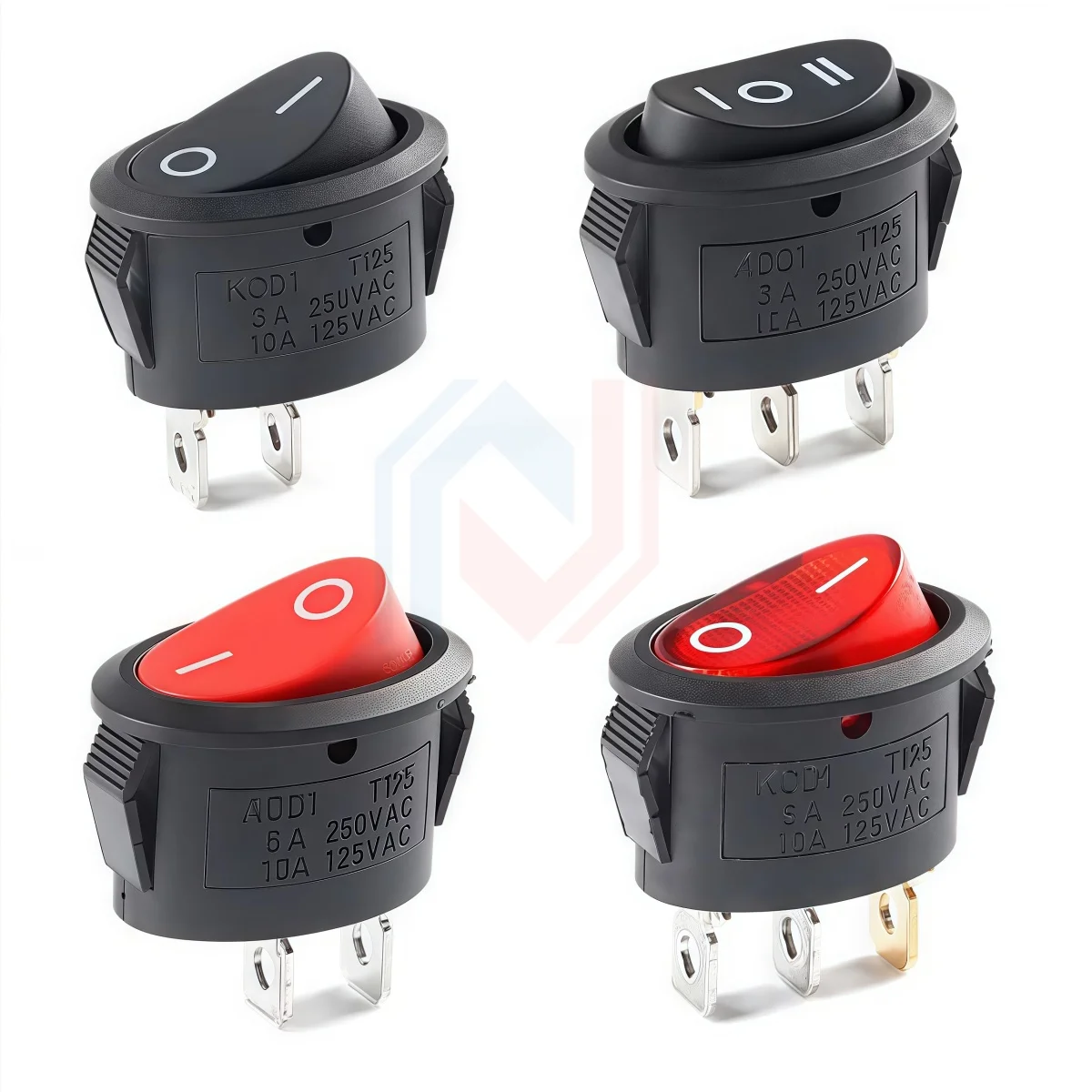 2PCS-KCD1-Oval-Rocker-switch-ON-OFF-ON-OFF-ON-2-Pins-3-Pins-Fan ...