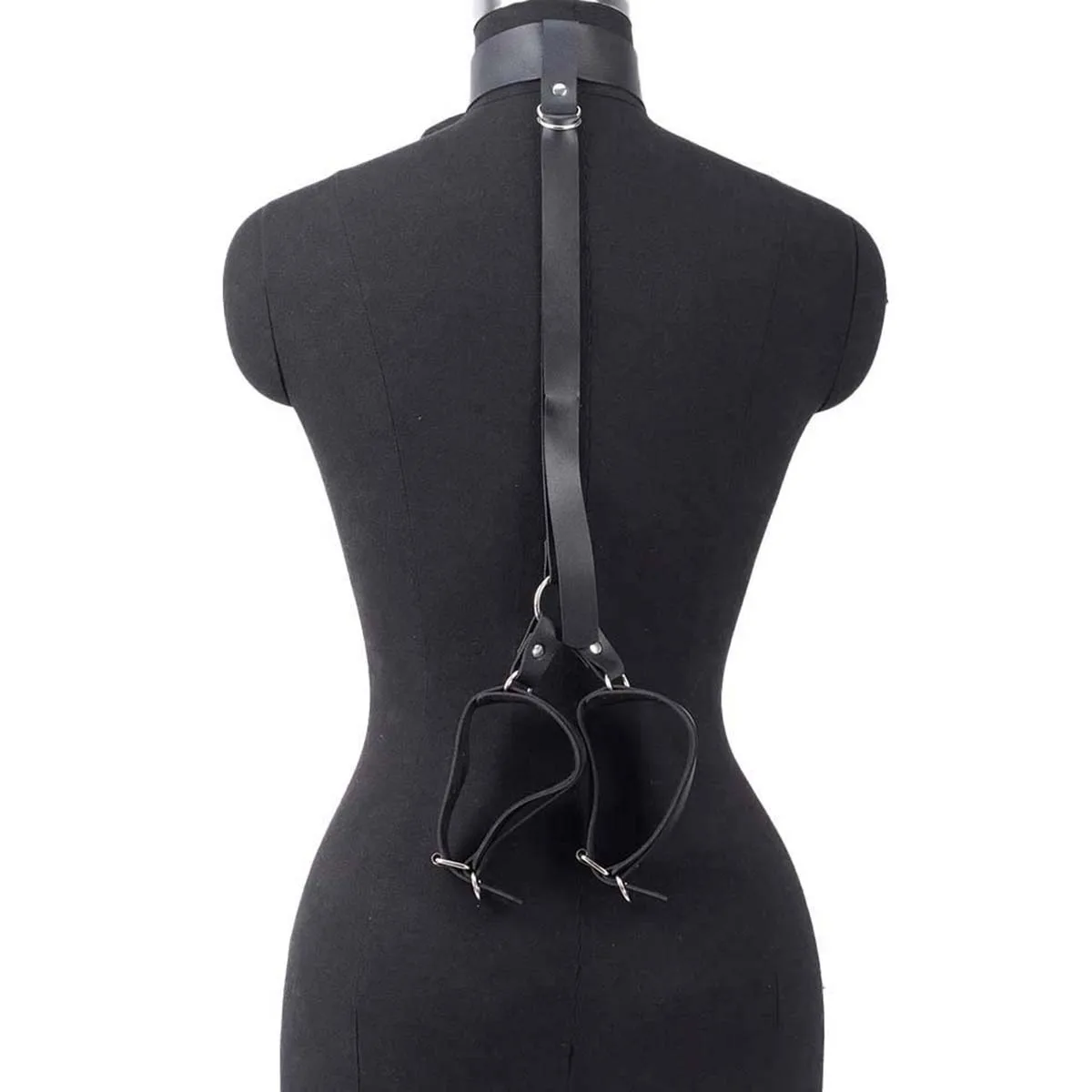 Women's Adjustable PU Leather Handcuffs Strap Strap, Durable Drawstring ...
