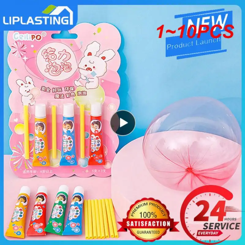 1-10PCS-Cartoon-Bubble-Glue-Relieve-Pressure-Blowing-Bubbles-Colorful ...