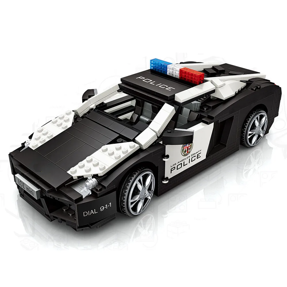 City-Vehicle-Police-Car-Building-block-set-Classic-creative-puzzle ...