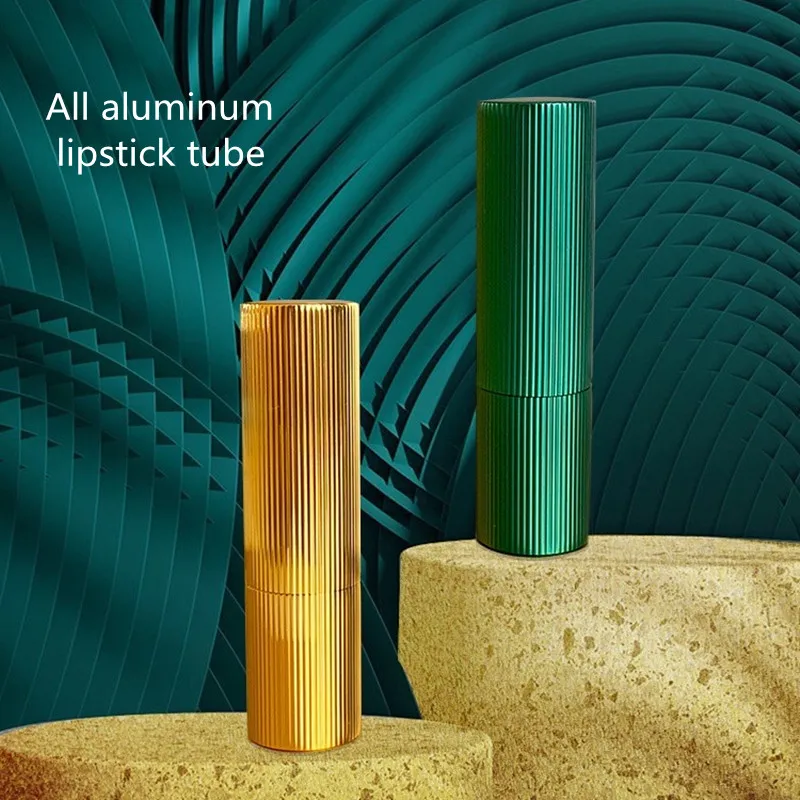 High-grade-Empty-Lipstick-Tube-All-Aluminum-Lip-Balm-Container-Lipstick ...