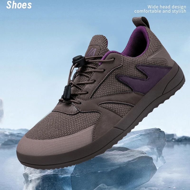 New Unisex Wider Shoes Breathable Mesh Men Barefoot Wide-toed Shoes ...