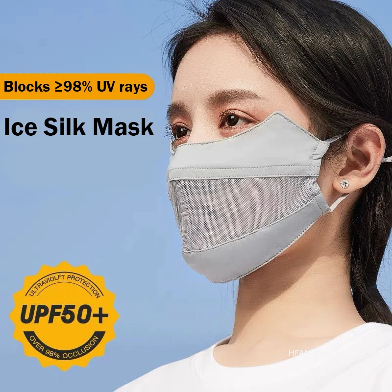 Outdoor-Ice-Silk-Sunscreen-Face-Mask-para-Mulheres-e-Meninas-Malha ...