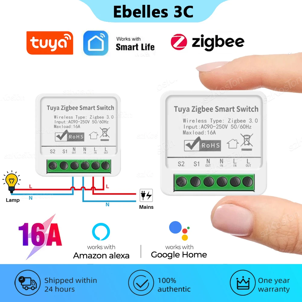 ZigBee-Mini-Interruptor-Inteligente-DIY-M-dulo-de-Rel-Disjuntor-voz ...