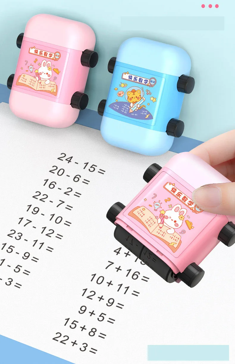 Mathematics Practice Number Rolling Stamp Addition And Subtraction ...