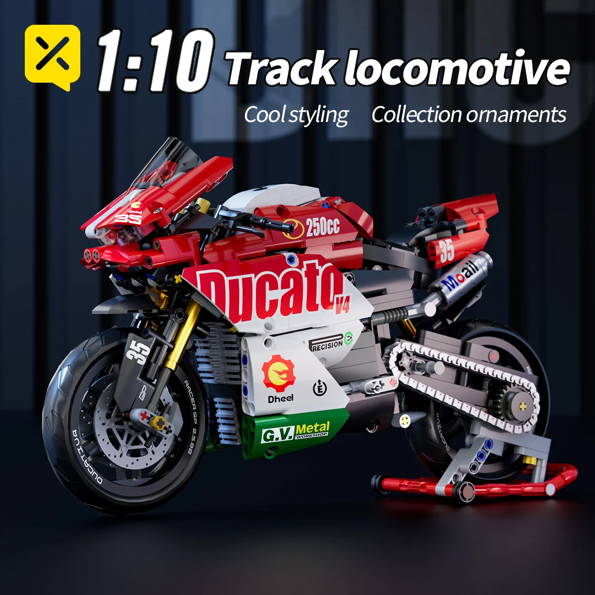 883-Pcs-Collectible-Motorcycle-Display-Model-Large-Motorcycle-Building ...