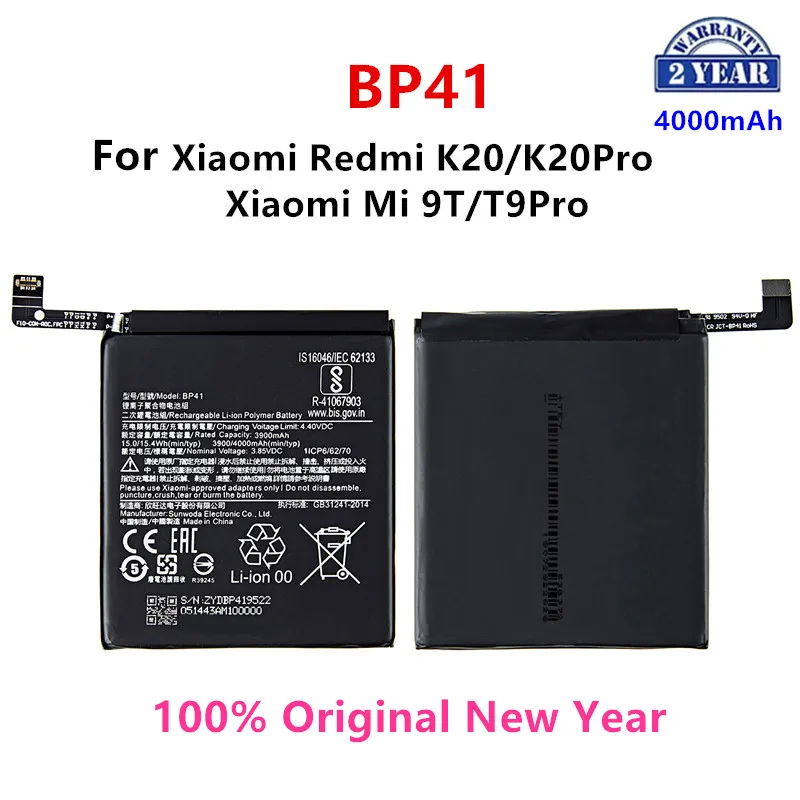 100-Orginal-BP41-4000mAh-Battery-For-Xiaomi-Redmi-K20-K20-Pro-Xiaomi-Mi ...