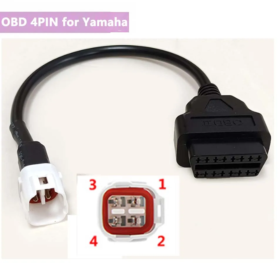 OBD2-16PIN-To-4-Pin-Diagnostic-Socket-for-Yamaha-4pin-Motorcycle-ATV ...