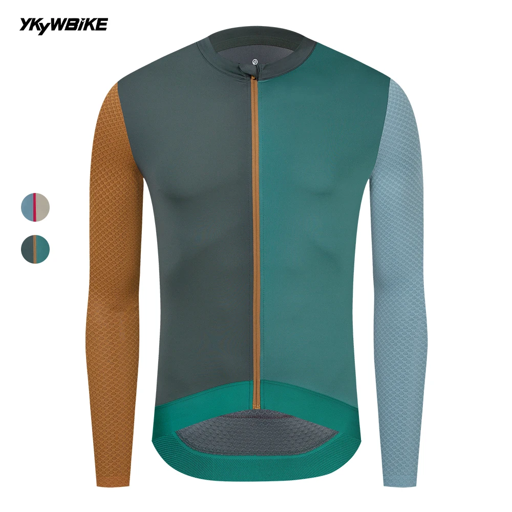 YKYWBIKE-Maillot-de-Ciclismo-de-manga-larga-para-hombre-Maillot-de-bicicleta-de-carretera ...