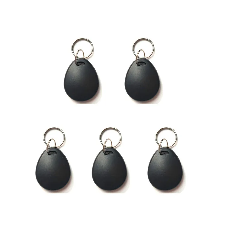 5/10Pcs Black RFID ID 125KHz EM4305 T5577 Waterproof Blank Key Ring Tag ...