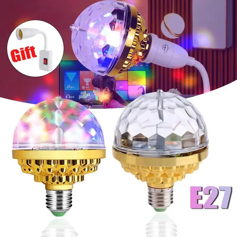 LED-Stage-Disco-Light-Rotating-DJ-Bulb-Strobe-Remote-Sound-Control ...
