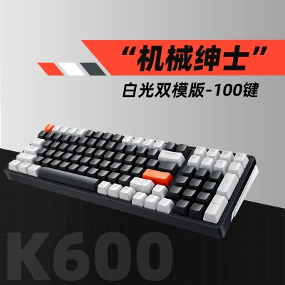 MACHENIKE K600-B100W Wired/Wireless Dual-mode Mechanical Keyboard 100 ...