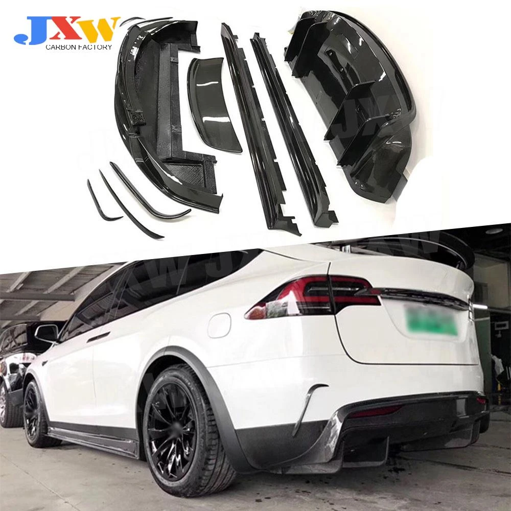Carbon Fiber Car Front Rear Bumper Lip Splitters Diffuser Spoiler Side ...