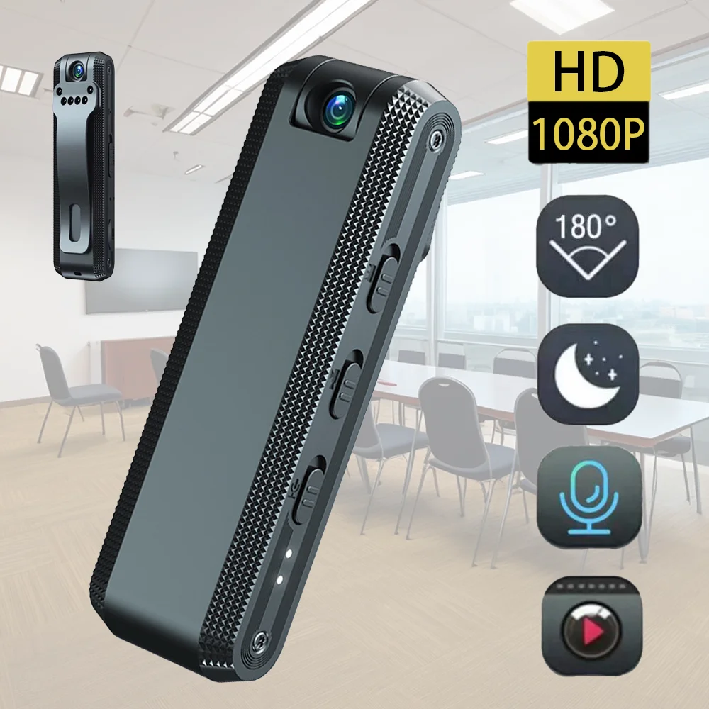 Voice-recorder-180-Rotating-HD-Night-Vision-Video-Recorder-Wearable ...