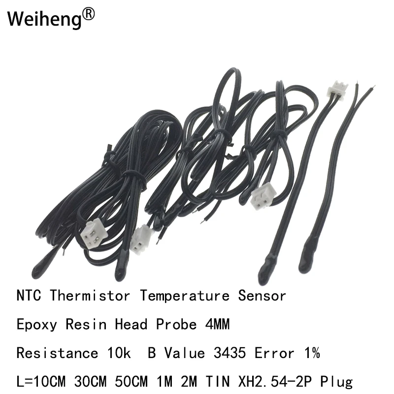 10k B3435 NTC Thermistor Temperature Sensor Epoxy Resin Air Probe Line ...
