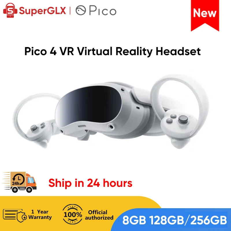 100% Original Pico 4 VR Headset All In One Virtual Reality Headset Pico4 3D VR Glasses 4K ...