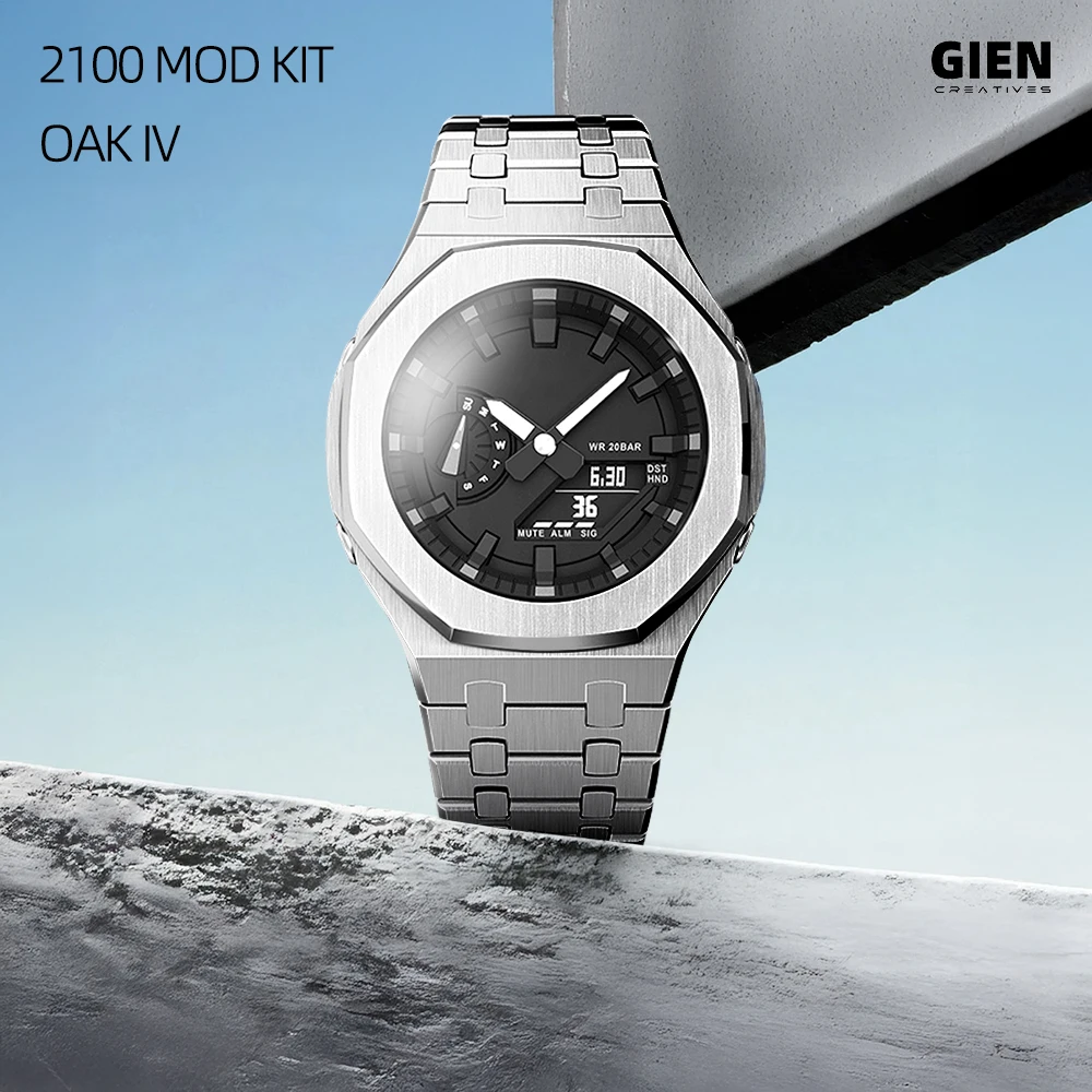 Giencreatives GA2100 Casioak 4th Gen Octagonal Stainless Steel Watch ...