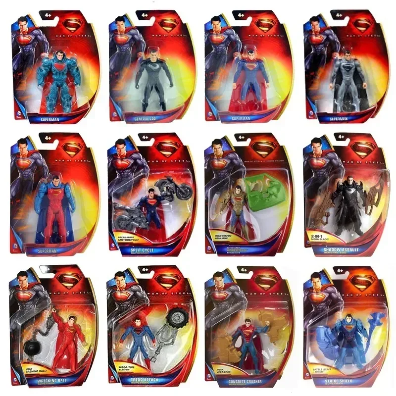 DC Superman Steel Body 3.75 Inch Movable Superman Full Set of Basic ...