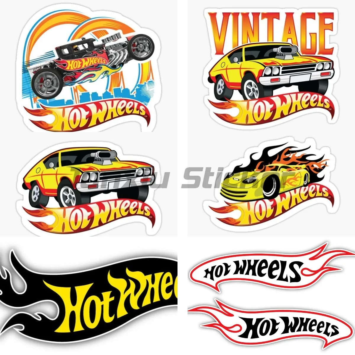 Hot Wheel Stickers Racing Helmets Waterproof Motorcycle Car Bumper ...