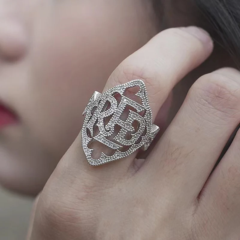 Taylor-Limited-Red-Letters-Ring-Adjustable-Personality-Luxury ...