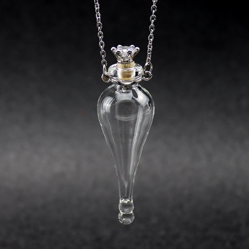 1PC-Clear-Glass-Perfume-Bottle-Pendant-Necklaces-Liquid-Luck-Bottle ...