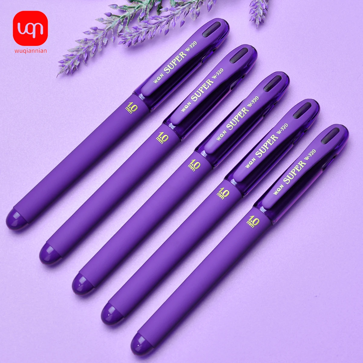 3-6-Pieces-Purple-Ink-Gel-Pens-1-0mm-for-Writing-Large-Capacity-Refill ...