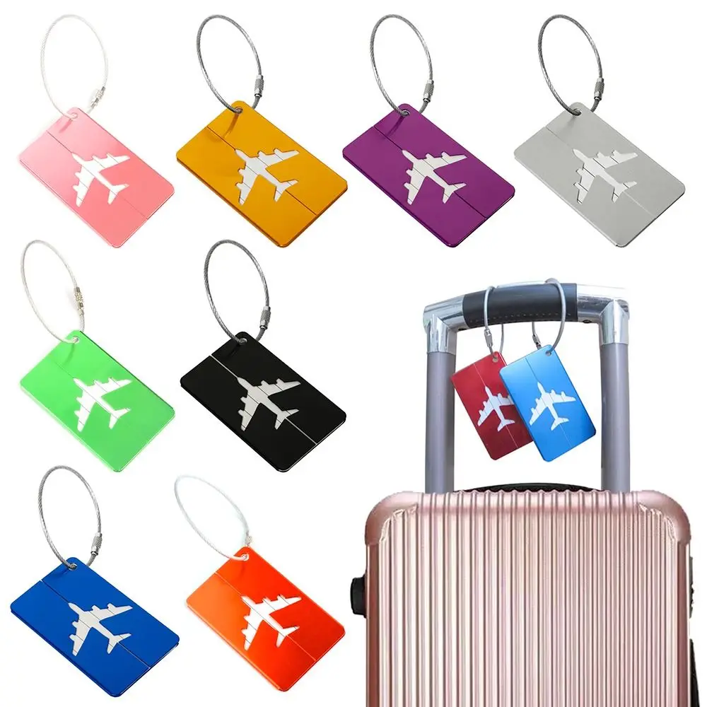 Aluminium-Travel-Luggage-Tags-Reusable-Suitcase-Baggage-Labels-Holiday ...