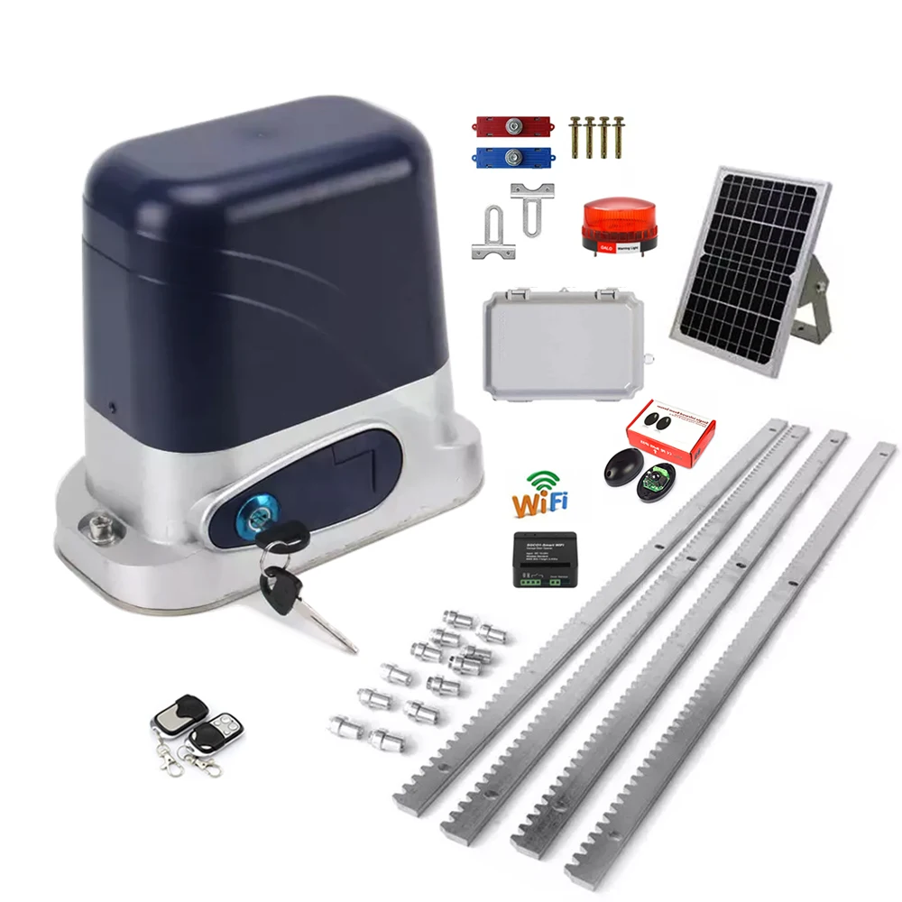 500kgs Solar Sliding Gate Opener Gear Drive Automatic Gate Motor With ...