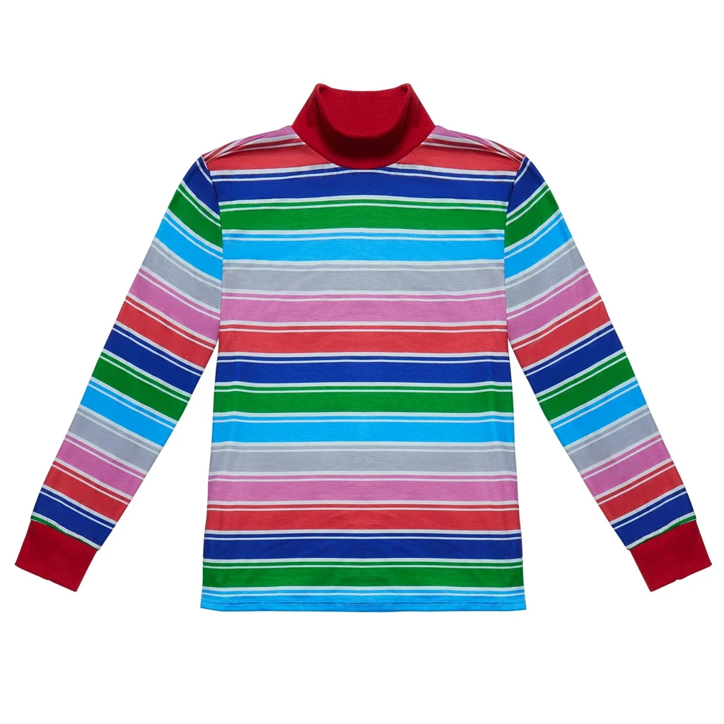 Chucky Cosplay Horror Movie Character Costume For Men Colorful Striped ...