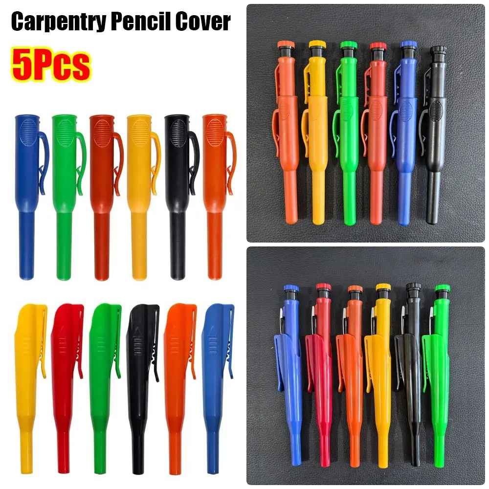 5Pcs Plastics Carpenter Pencil Cover Non-slip Convenient Mechanical ...