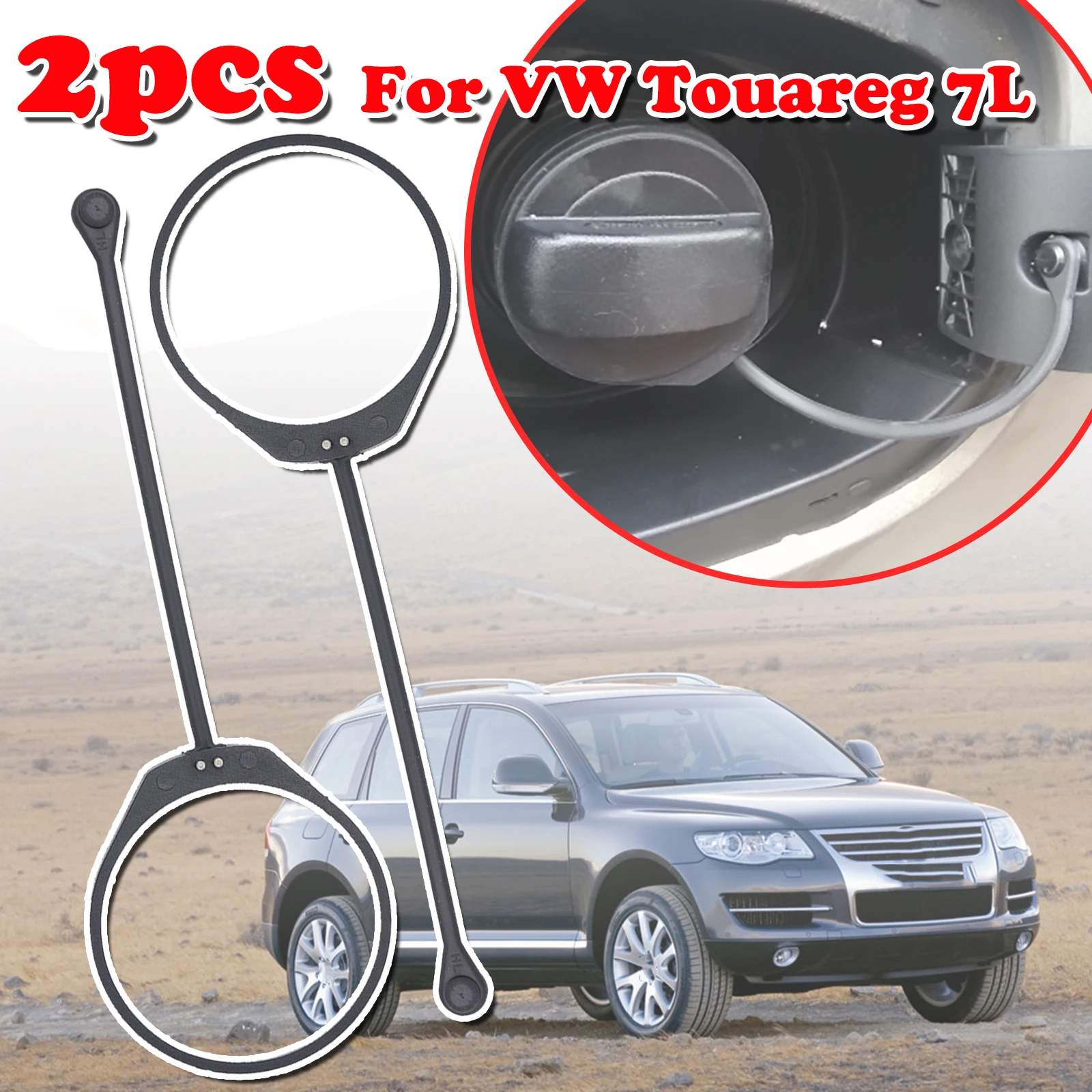 2pcs For VW Touareg 7L Car Fuel Tank Petrol Cap Filler Cord Tether Rope ...