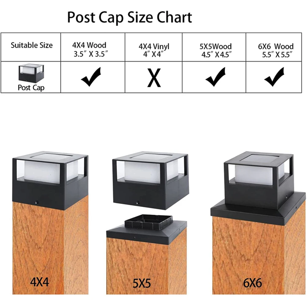 Waterproof LED Solar Pillar Light – In Touch Decor