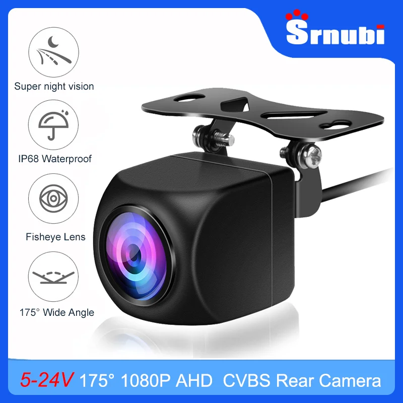 175° AHD 1080P Vehicle Rear View Cam Car Reverse Black Fisheye Lens ...