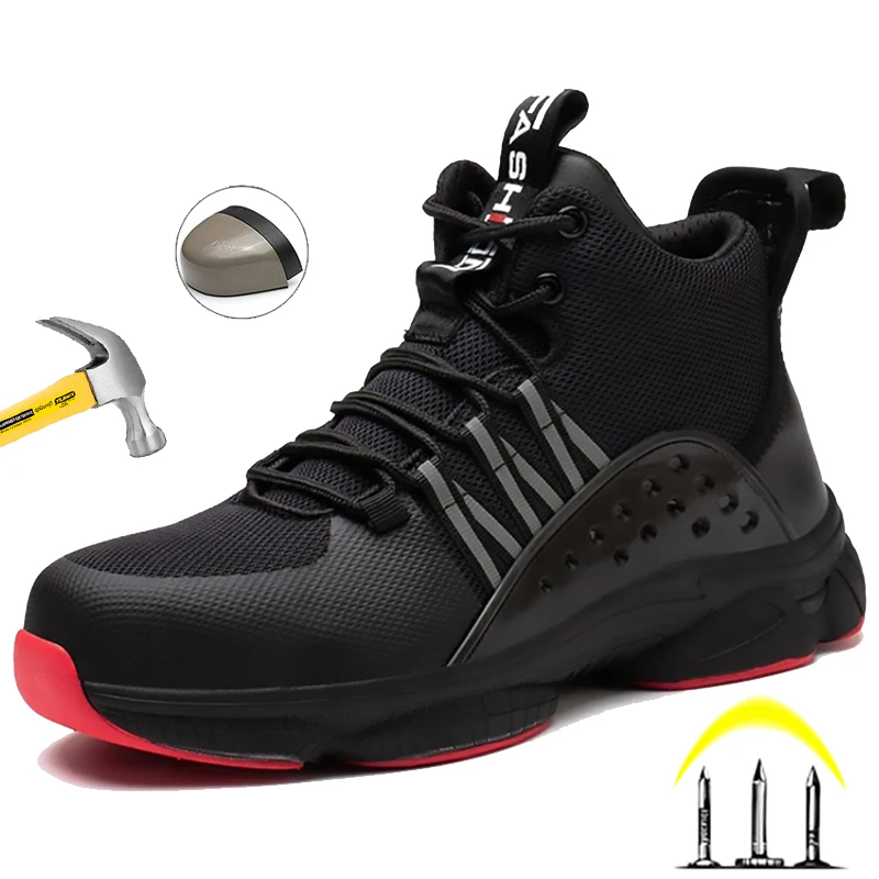 Sapatos-masculinos-de-seguran-a-para-trabalho-biqueira-de-a-o-indestrut ...