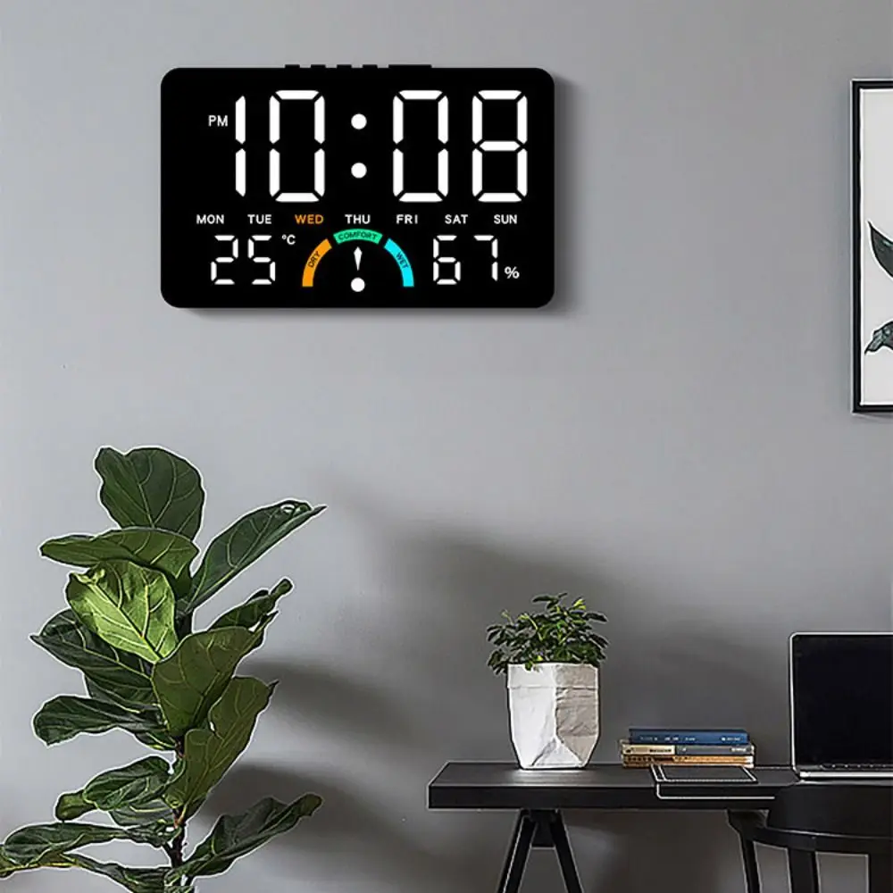 New Wall-mounted Electronic Wall Clock Multi-functional Temperature ...