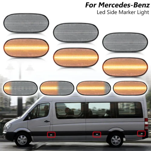 LED-Dynamic-Side-Marker-Turn-Signal-Lights-Indicator-Lamp-For-Mercedes ...