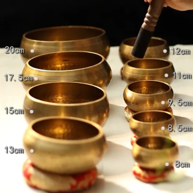 Nepal Buddha Sound Bowl Handmade Yoga Meditation Chanting Brass Chime ...