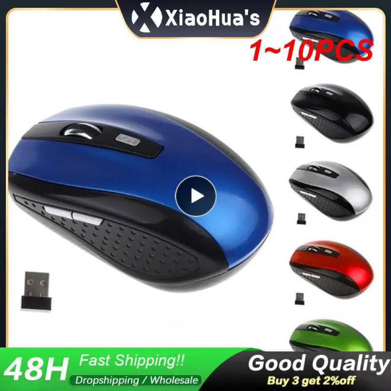 1-10PCS-Gaming-Wireless-Mouse-Ergonomic-Mouse-6-Keys-2-4GHz-Mause-Gamer ...