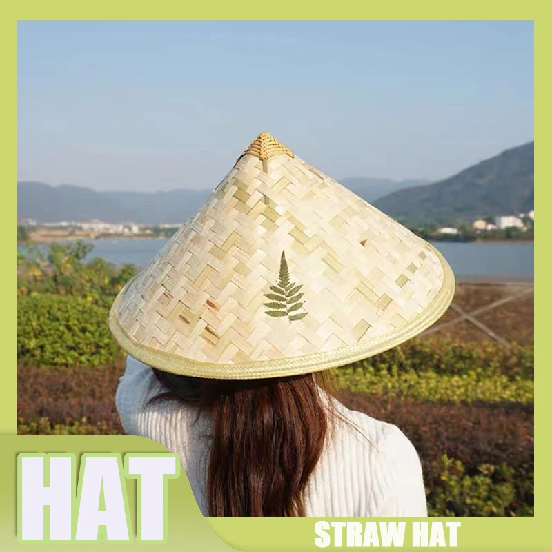 Chinese-Retro-Bamboo-Rattan-Fisherman-Hat-Handmade-Weave-Straw-Bucket ...