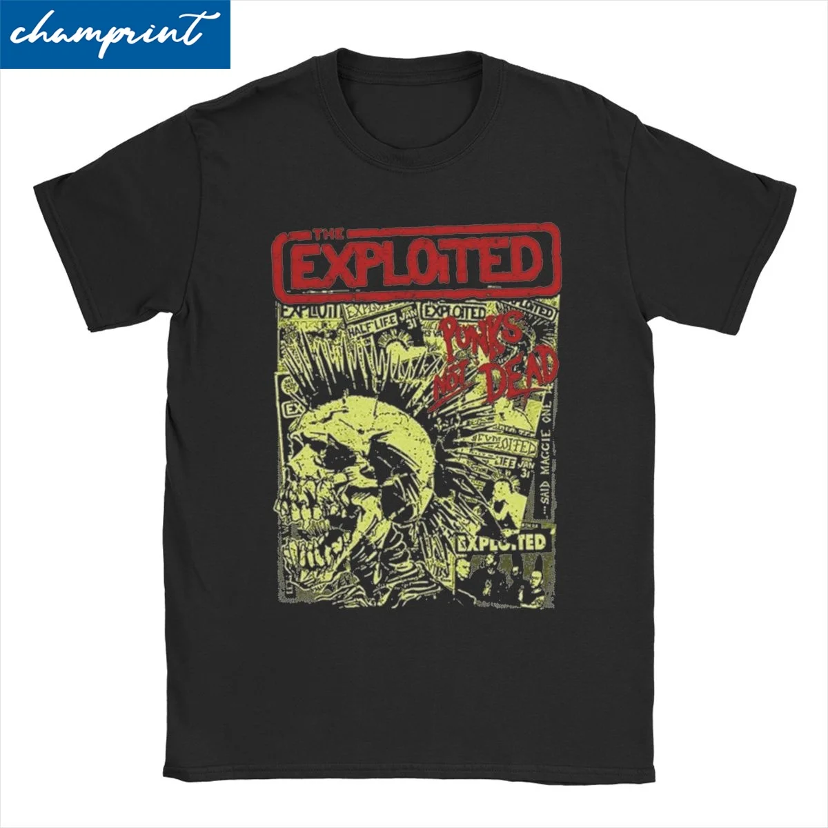 Punks-Not-Dead-Exploited-for-Men-Women-T-Shirts-Skull-Vintage-Tees ...