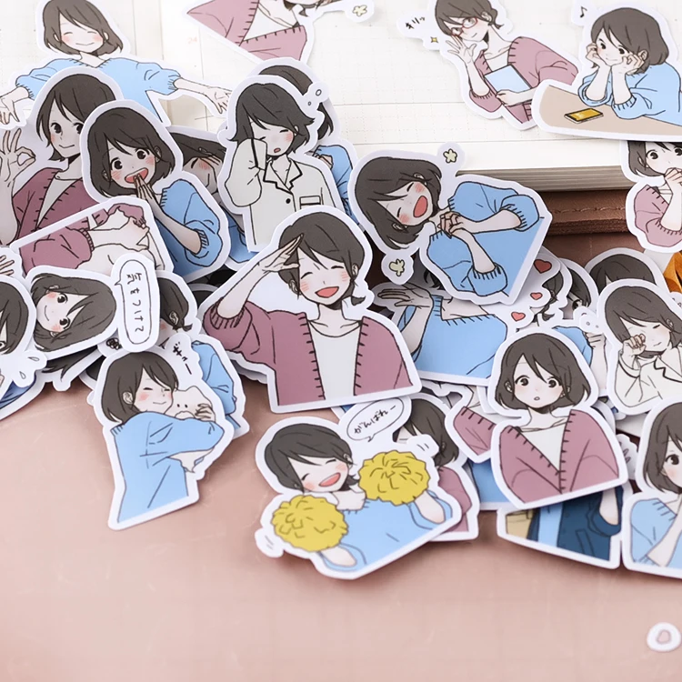 40PCS-cute-girl-Stickers-Crafts-And-Scrapbooking-stickers-book-notebook ...