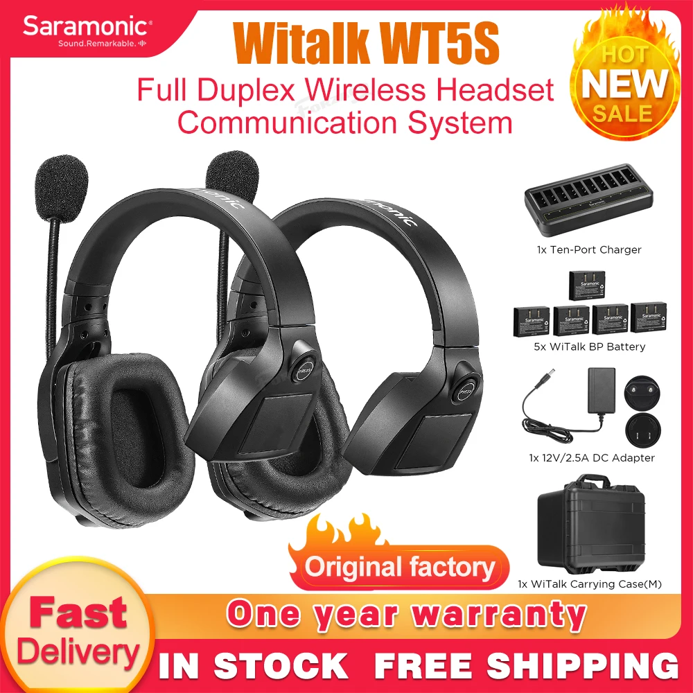 Saramonic-Witalk-WT5S-Full-Duplex-5-person-Headset-Communication-System ...