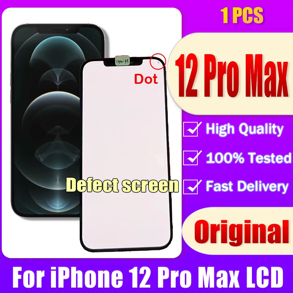 Original Defect For iPhone 12 Pro Max Lcd A2411 A2342 A2410 A2412 ...