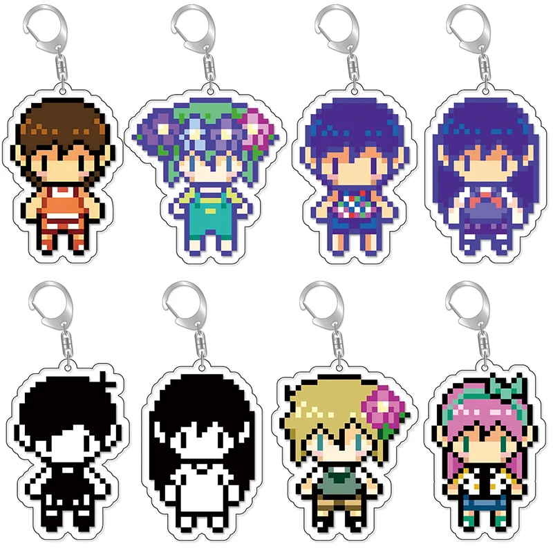 Cartoon-Game-Omori-Keychain-Pixel-Figure-Fun-Creative-Basil-Kel-Sunny ...