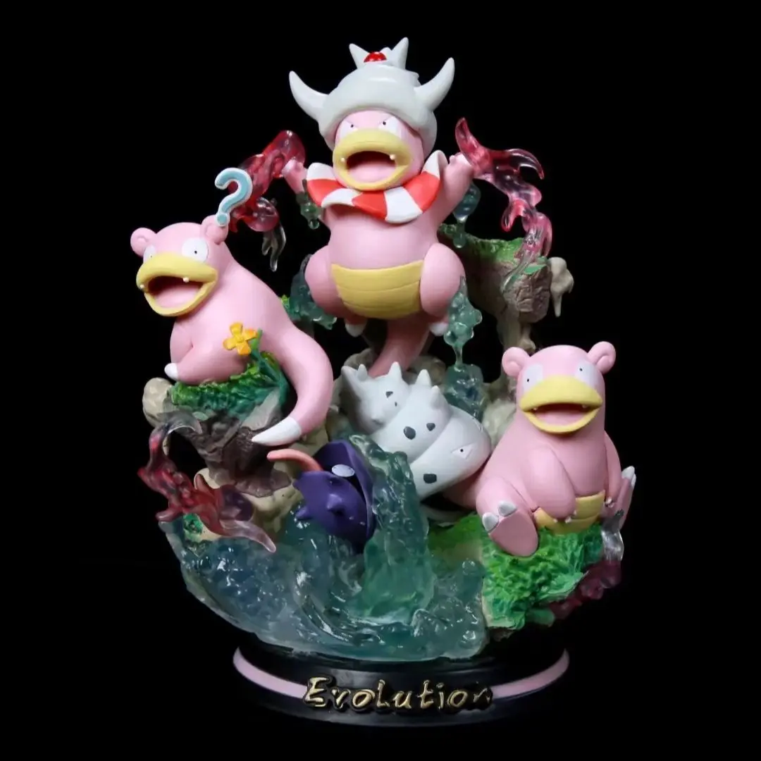 Anime Pokemon Slowpoke Slowbro Slowking Evolution Ver. GK PVC Action ...