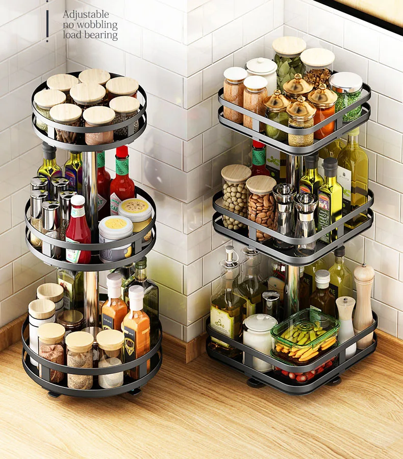 Étagère de rangement de cuisine, support de condiments, conteneur ...