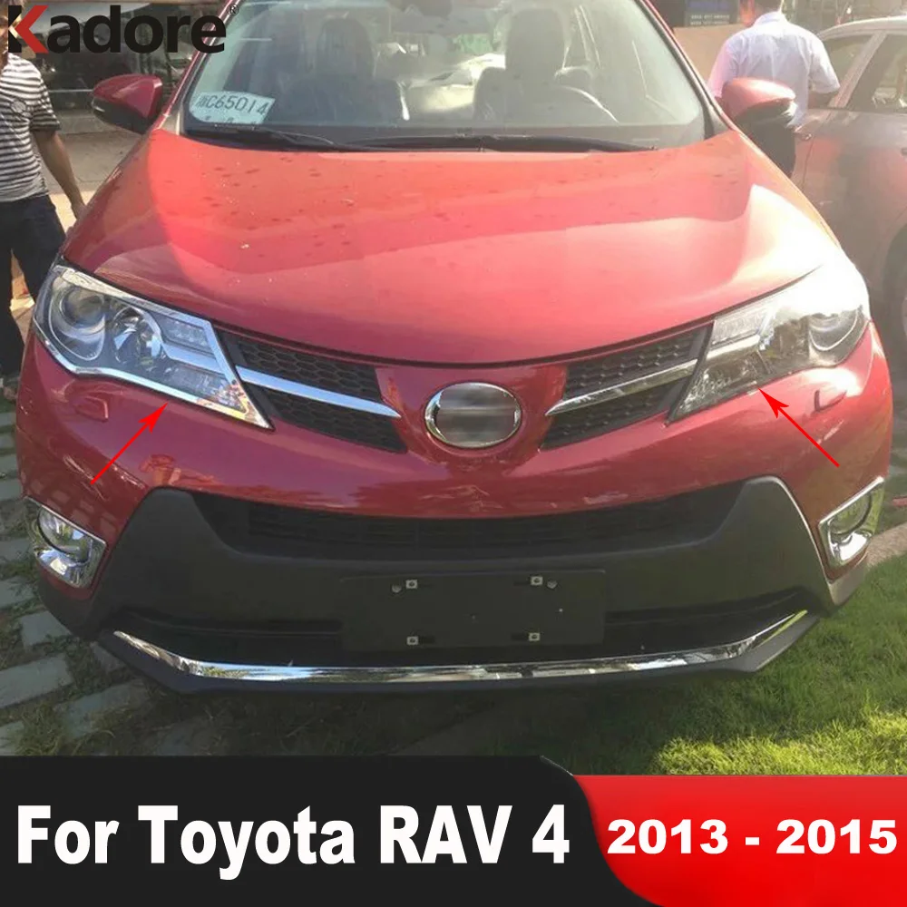 For-Toyota-RAV4-RAV-4-2013-2014-2015-Chrome-Car-Front-Head-Light-Lamp ...