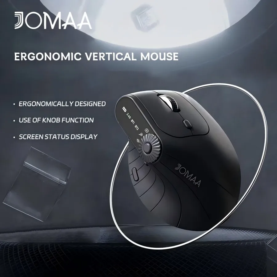 JOMAA-Ergonomic-vertical-mouse-wireless-connection-with-display-screen-rechargeable-multi ...